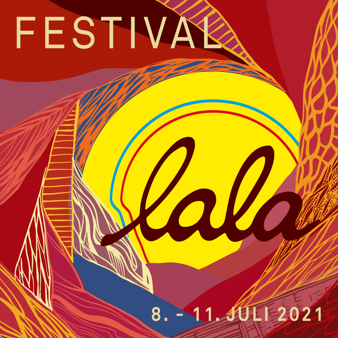 Grafik für das Lala Festival 2021 | Sara Pütter